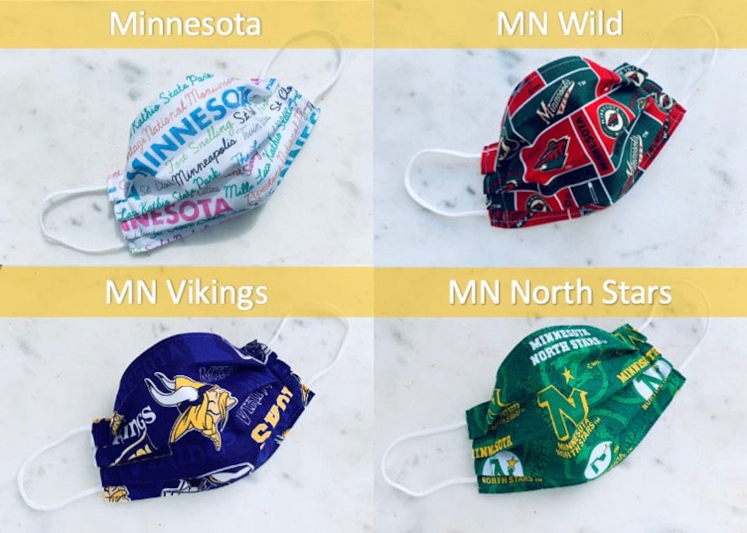 Minnesota Themed Face Mask | MN Wild | MN Vikings | MN North Stars ...