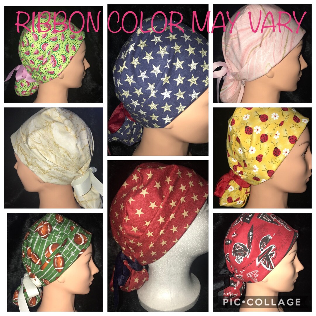 Ponytail Scrub Cap, Surgical Scrub Cap, Bouffant Scrub Cap, Nurse Gift ...