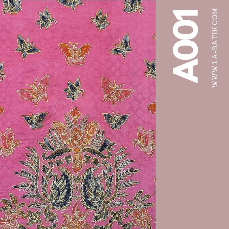 Indonesian Batik Fabric Pink - Etsy