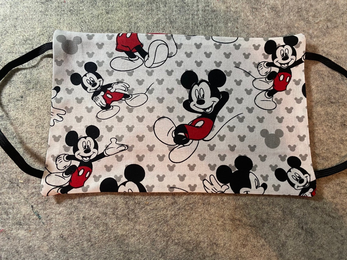 Mickey Mouse Reusable Face Mask, Courtesy Mouth Covering - Etsy