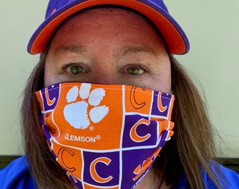 Clemson Mask - Etsy