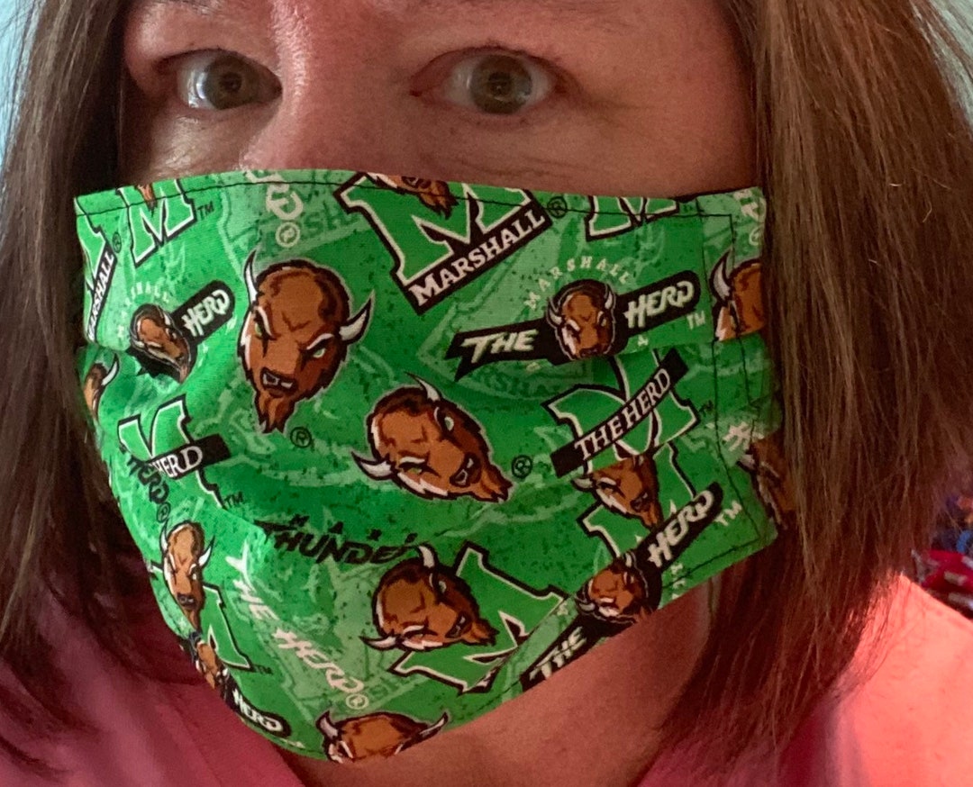 Marshall Thundering Herd Reusable Face Mask, Courtesy Mouth Covering - Etsy