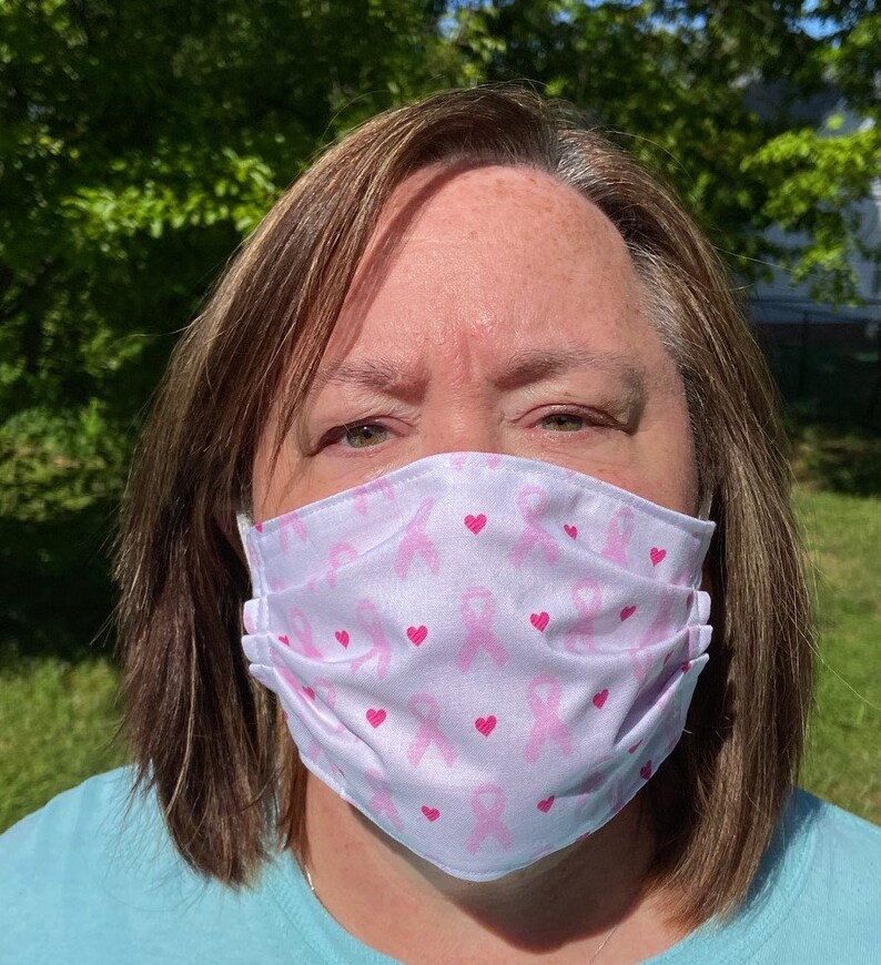 Breast Cancer Awareness Reusable Face Mask, Courtesy Mouth Covering - Etsy