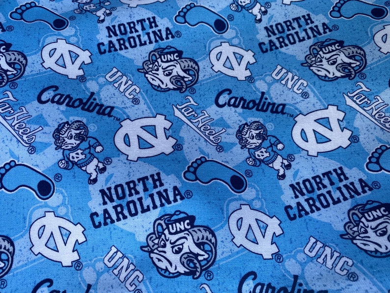 UNC Tarheels 3 Patterns Available Reusable Face Mask, Courtesy Mouth ...