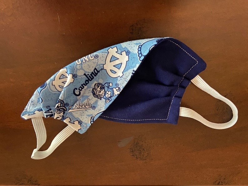 UNC Tarheels 3 Patterns Available Reusable Face Mask, Courtesy Mouth ...