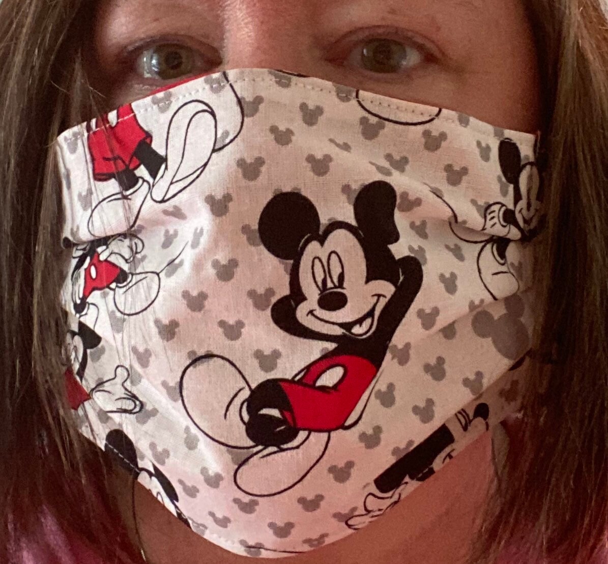Mickey Mouse Reusable Face Mask, Courtesy Mouth Covering - Etsy