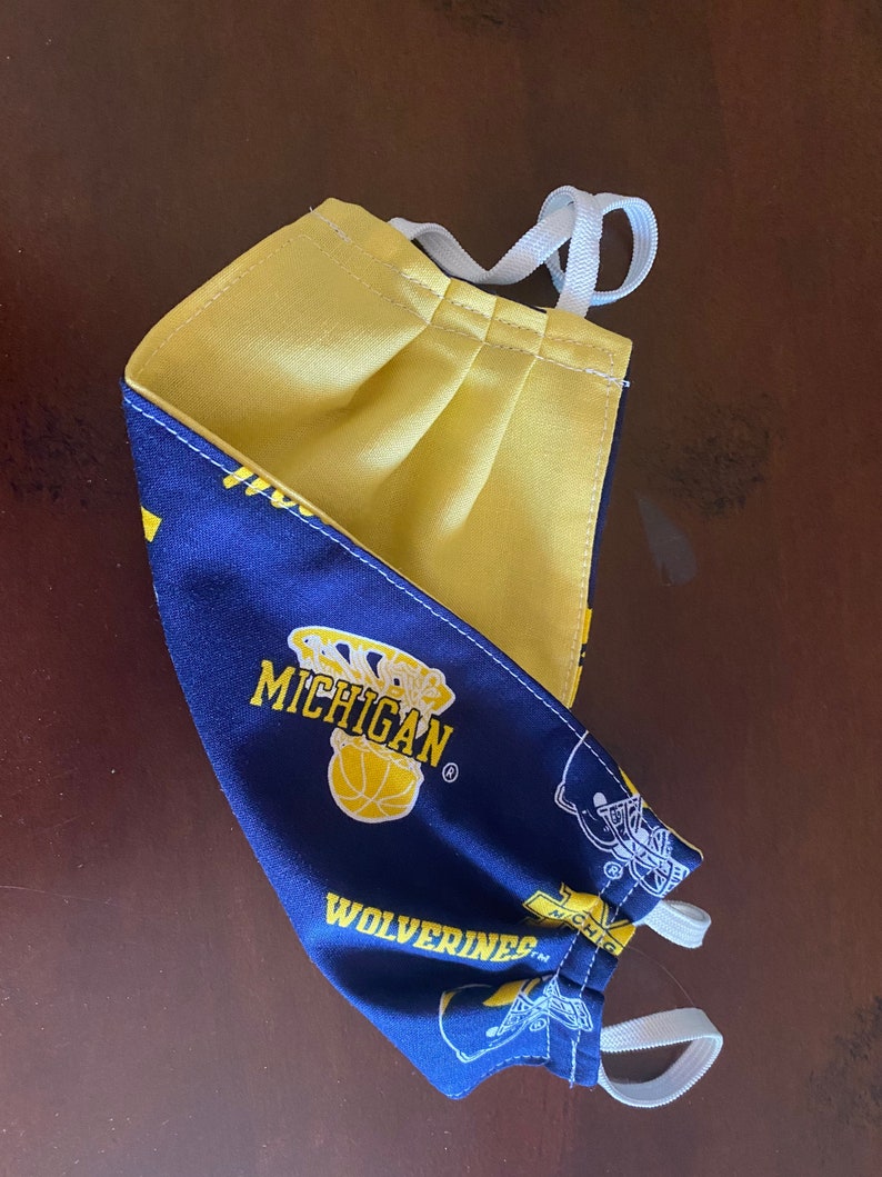 University of Michigan Reusable Face Mask, Courtesy Mouth Covering - Etsy