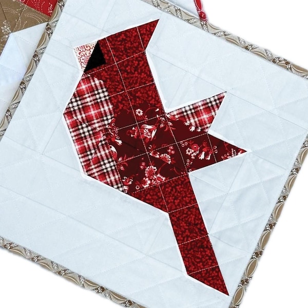 Cardinal Quilt Block - Etsy