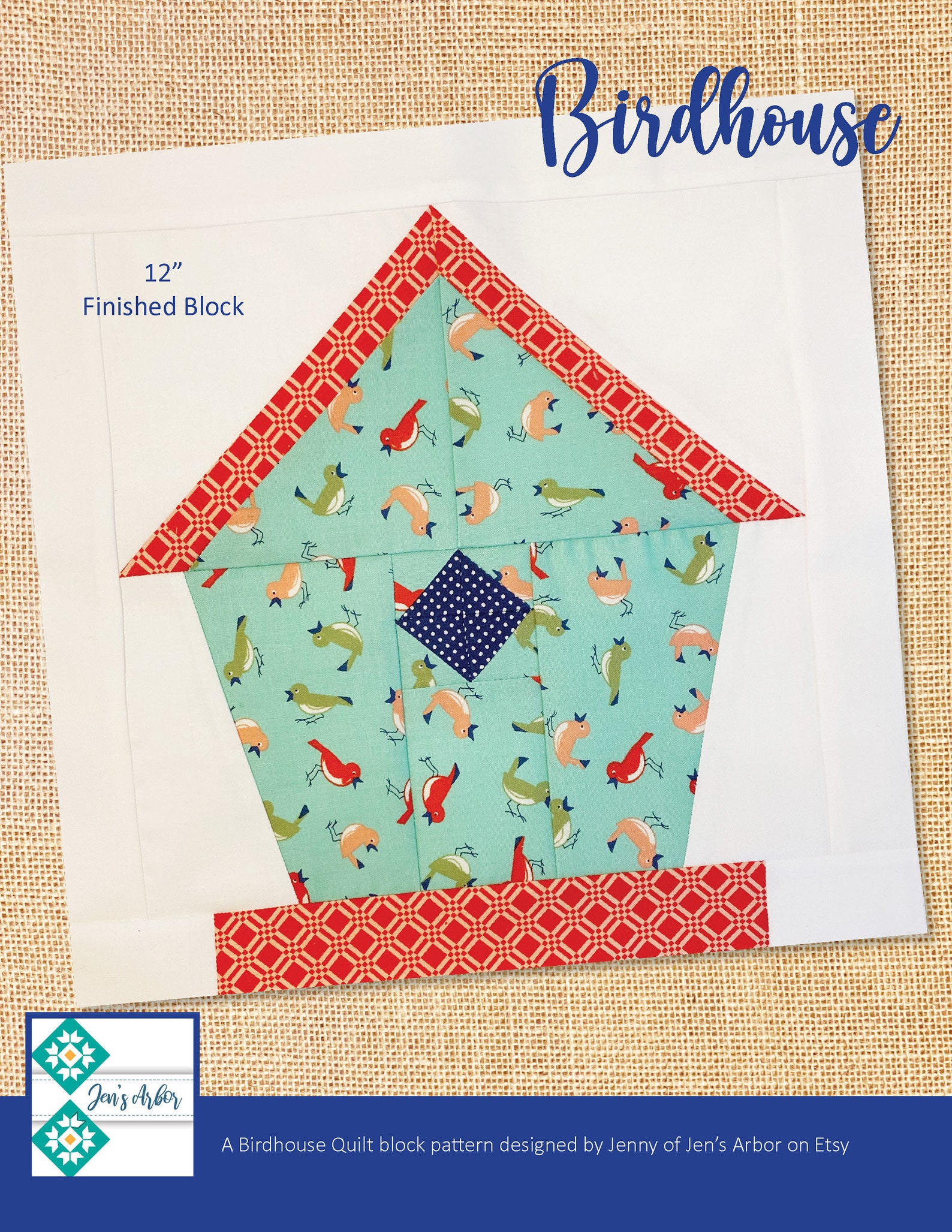 Birdhouse Quilt Block Pattern - Etsy