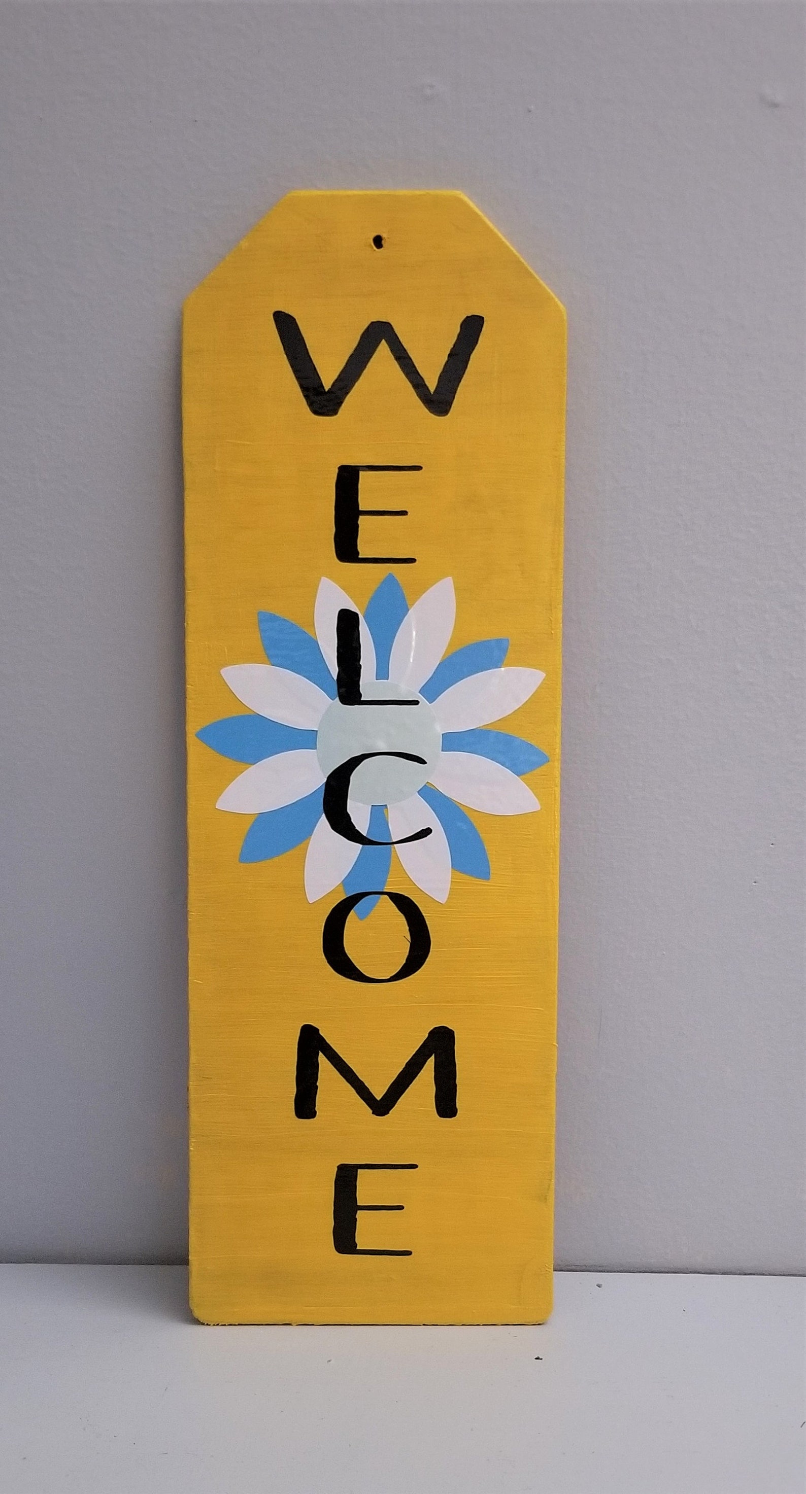 Yellow Welcome Sign Flower Welcome Sign Wood Welcome Sign | Etsy