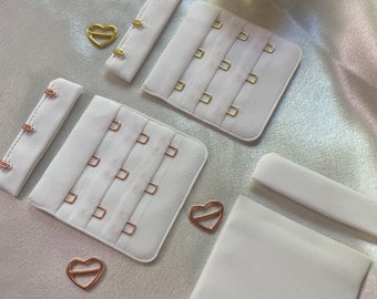 White Hooks and Eyes - Etsy