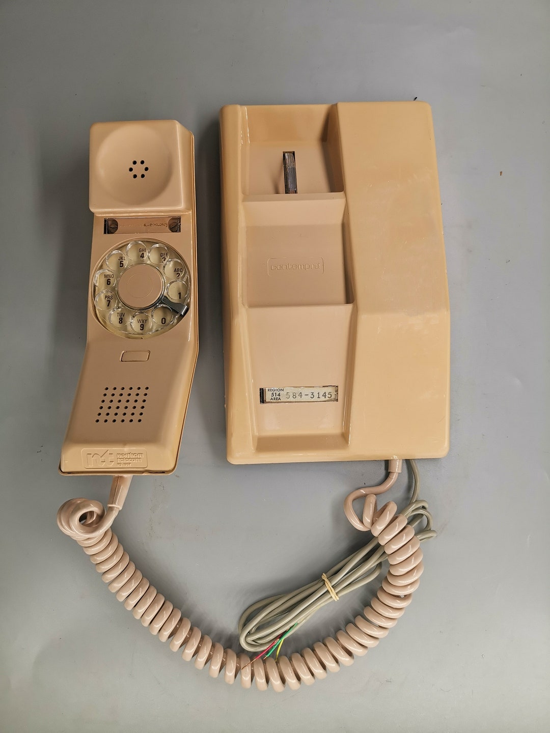 Vintage Northern Telecom Contempra Beige Desk Rotary Telephone, RD 1967 ...