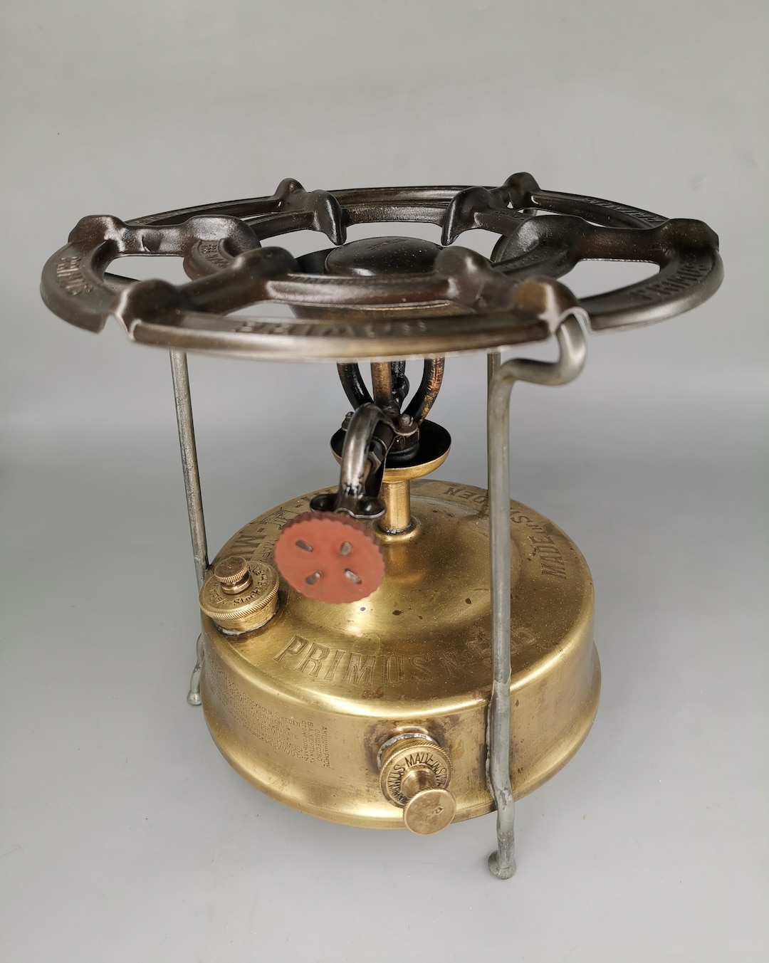 Antique Primus No.505 Brass Camping Stove, Made in Sweden, in Very Good ...