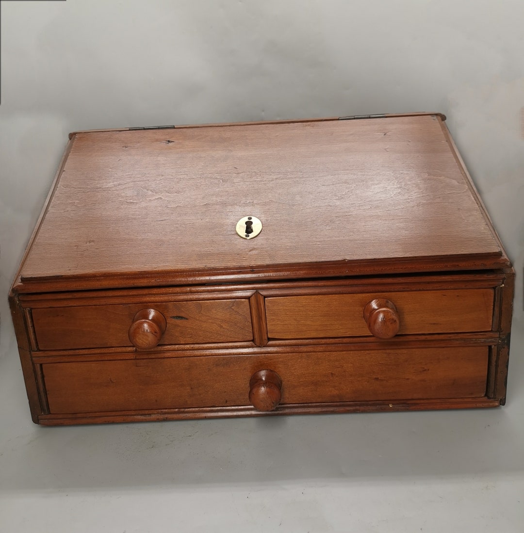 Antique Wooden Writing Box, Circa 1900s', 1616.59.5, Piramides Shape ...