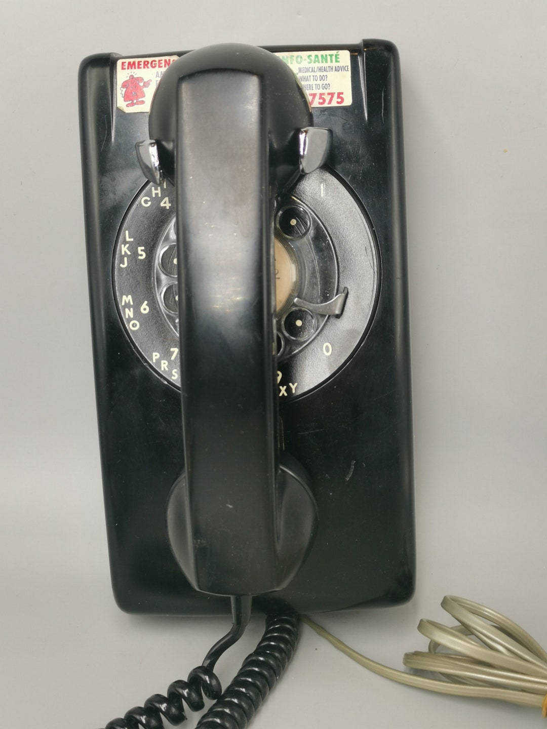 Vintage Black Northern Electric Wall Bakelite Phone With Wall Mount, G3 ...