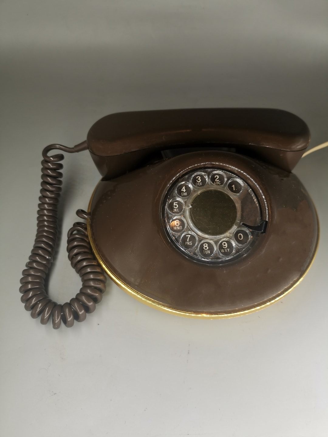 Vintage Pancake Northern Telecom Rotary Dial Telephone With Gold Trim ...