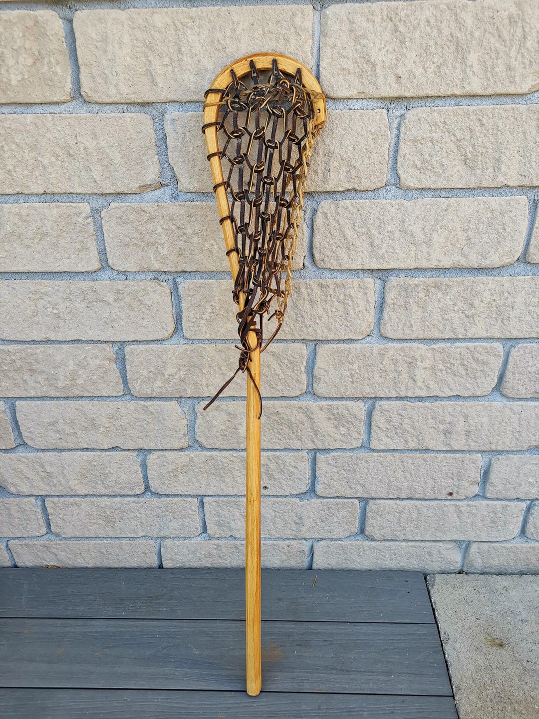 Vintage Matthew Etienne &son Wooden Lacrosse Stick, 40.5"*6.5", Oak P.Q ...