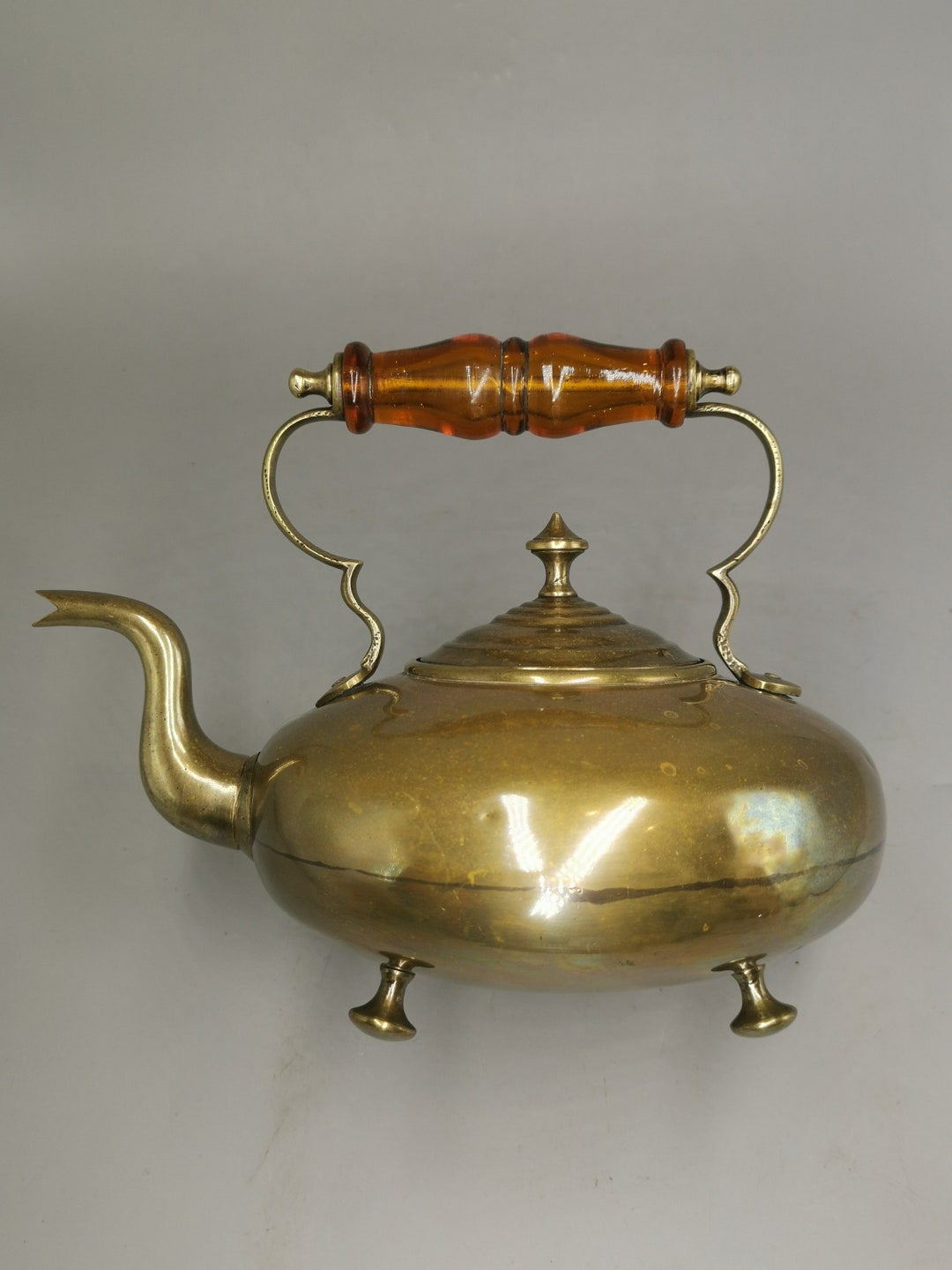 Antique J.C B (james Clews Birmingham England) Brass Toddy Kettle/ Tea ...