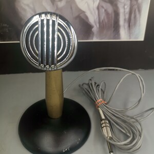 Vintage Canadian Astatic Model 200 Microphone With Base and Cable ...