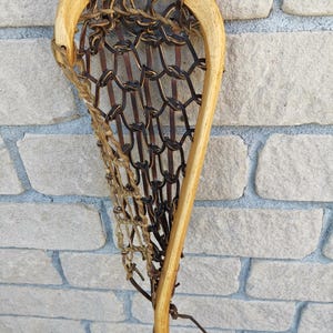 Vintage Matthew Etienne &son Wooden Lacrosse Stick, 40.5"*6.5", Oak P.Q ...