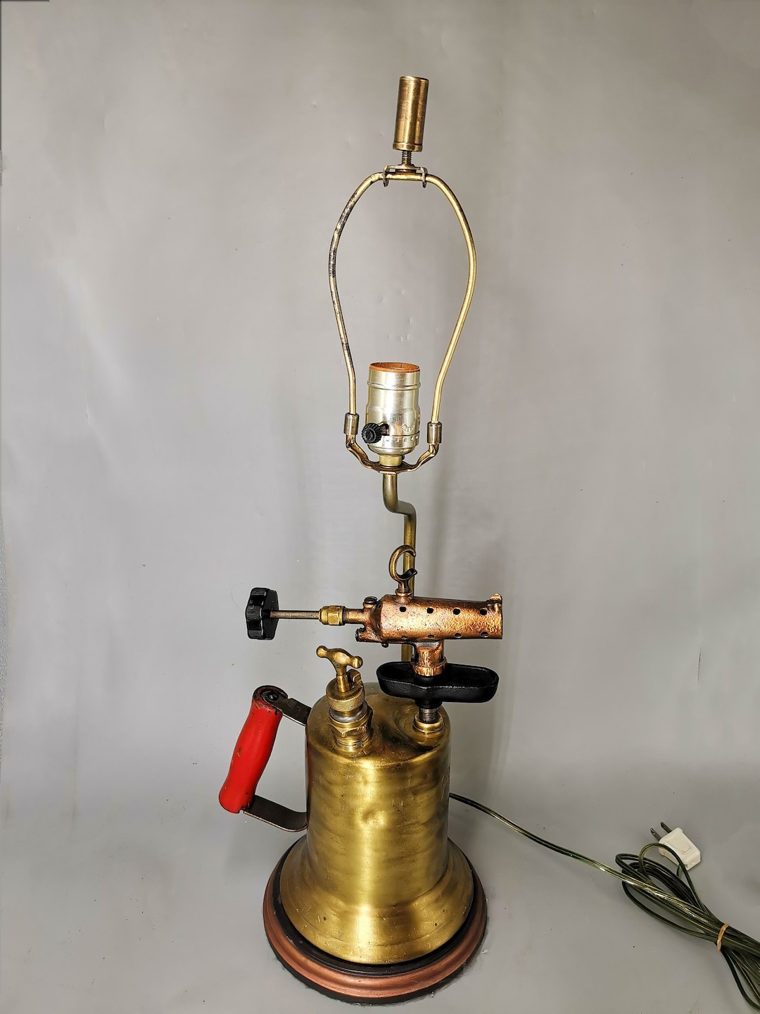 Antique Blow Torch Table Lamp, H23"/d7", Works Well, Clayton & Lambert ...