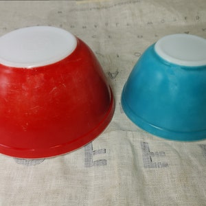 Antique Pyrex Primary Multicolor Mixing Bowls Set of 4, Good Vintage ...