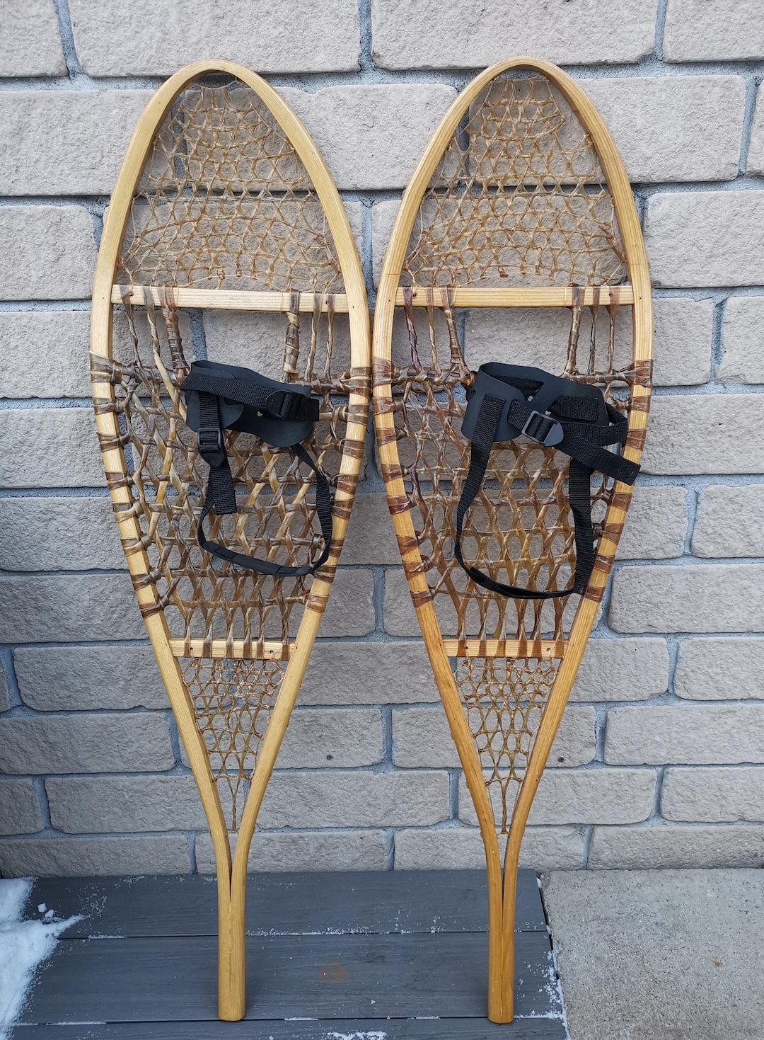 Vintage Classic Canadian Wooden Snowshoes, 48"*14", Made in Canada, in ...