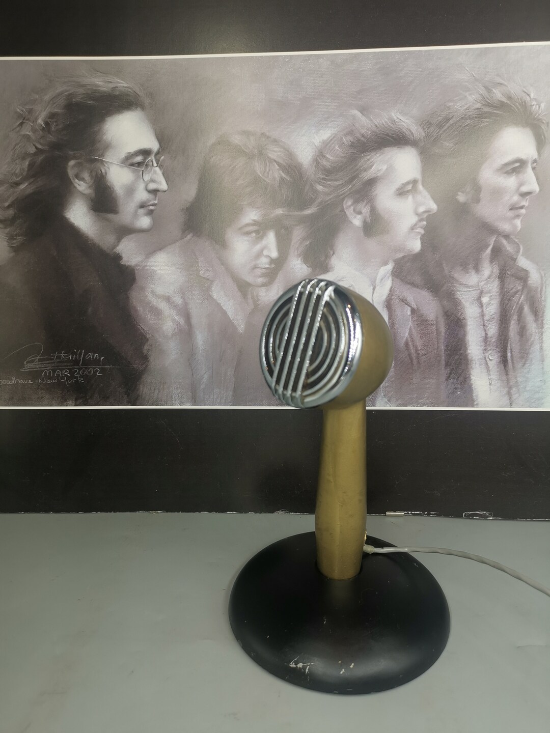 Vintage Canadian Astatic Model 200 Microphone With Base and Cable ...