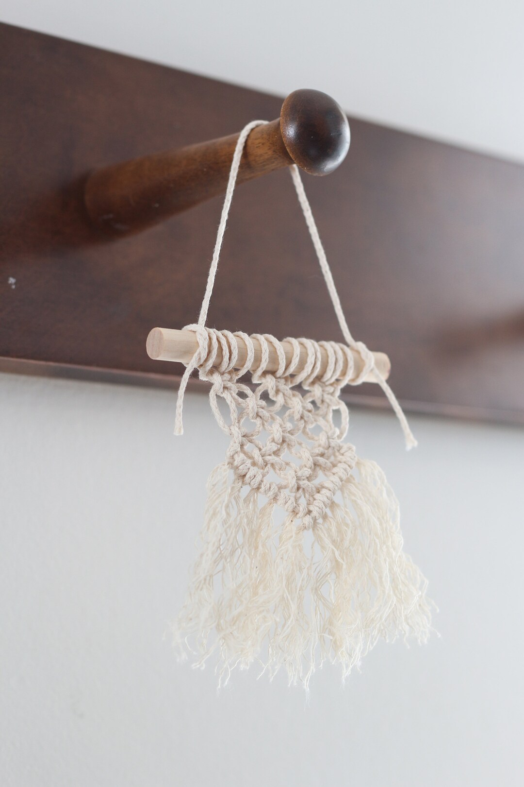 Mini Macrame Hanging, Macrame, Macrame Car Accessories, Boho Mini ...