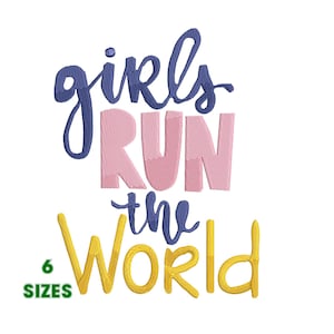 Girls Rule the World, Positive Quotes, Quote, Machine Embroidery Design ...