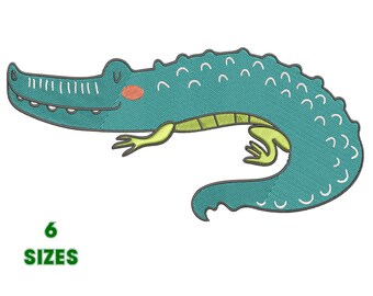 Alligator Machine Embroidery Design Mini 5 Sizes - Etsy