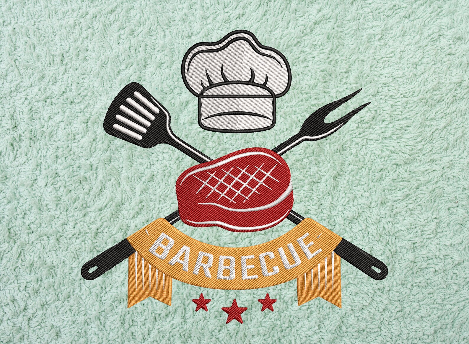 Barbecue Embroidery Design, BBQ Machine Embroidery Design 7 Size ...