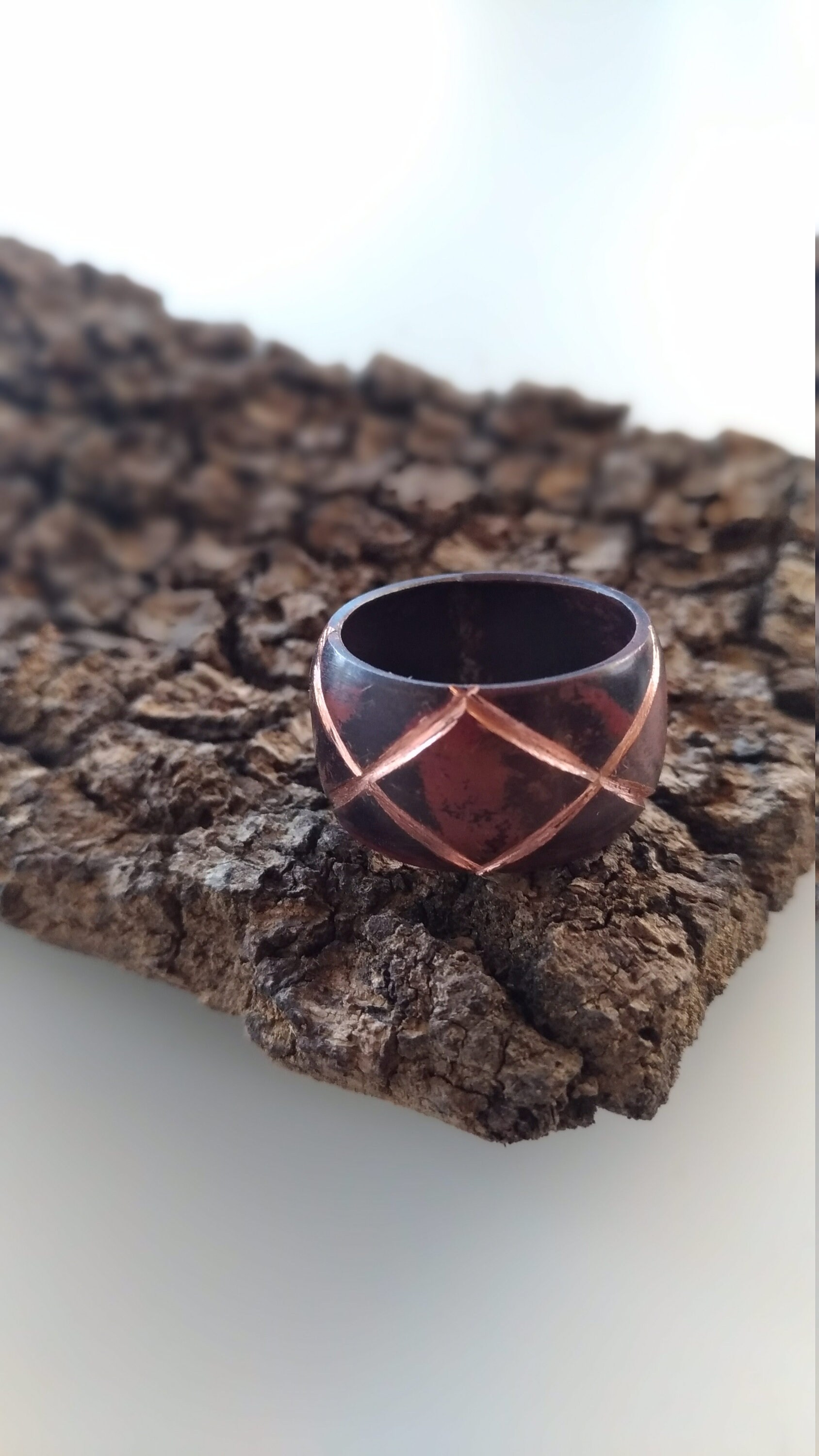 Men's Copper Ring / Artisan Copper Ring / Size 8 1/2 / Wide 13 Mm - Etsy UK