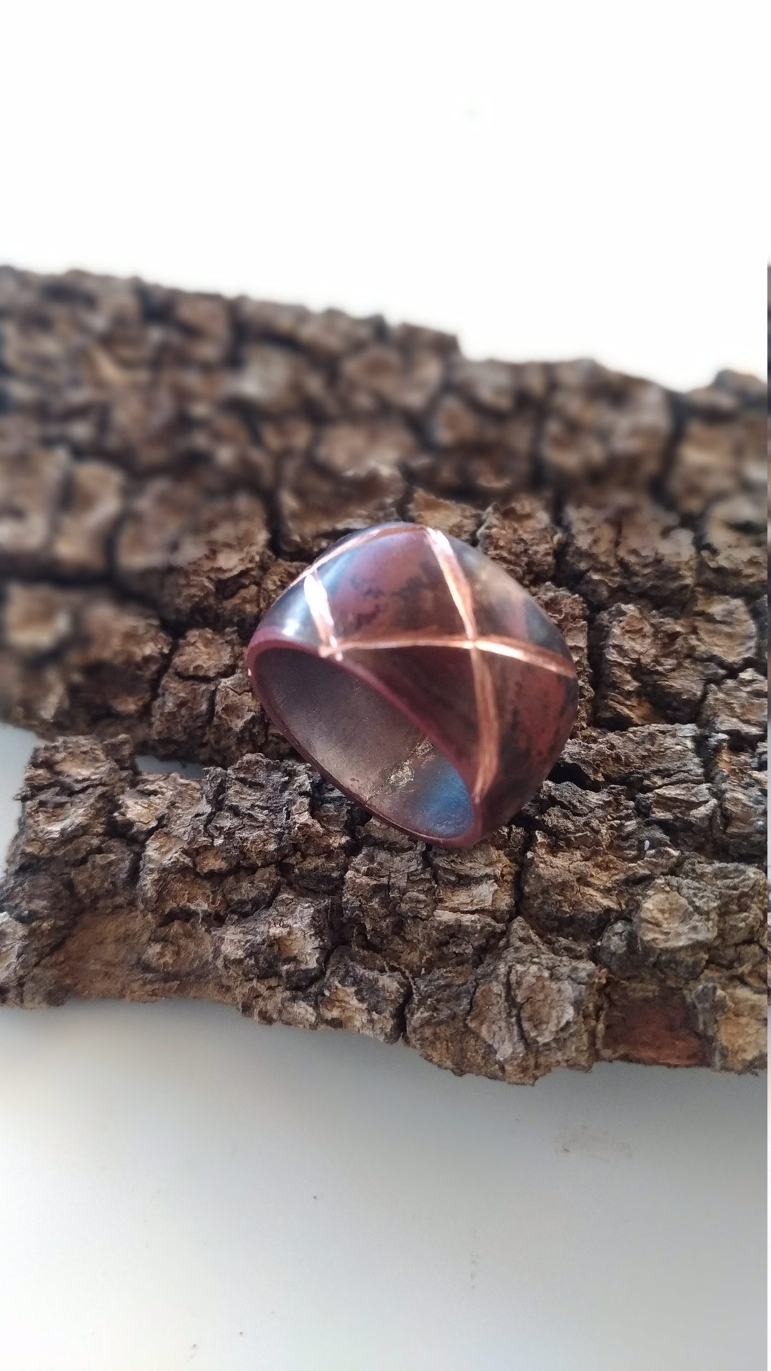 Men's Copper Ring / Artisan Copper Ring / Size 8 1/2 / Wide 13 Mm - Etsy