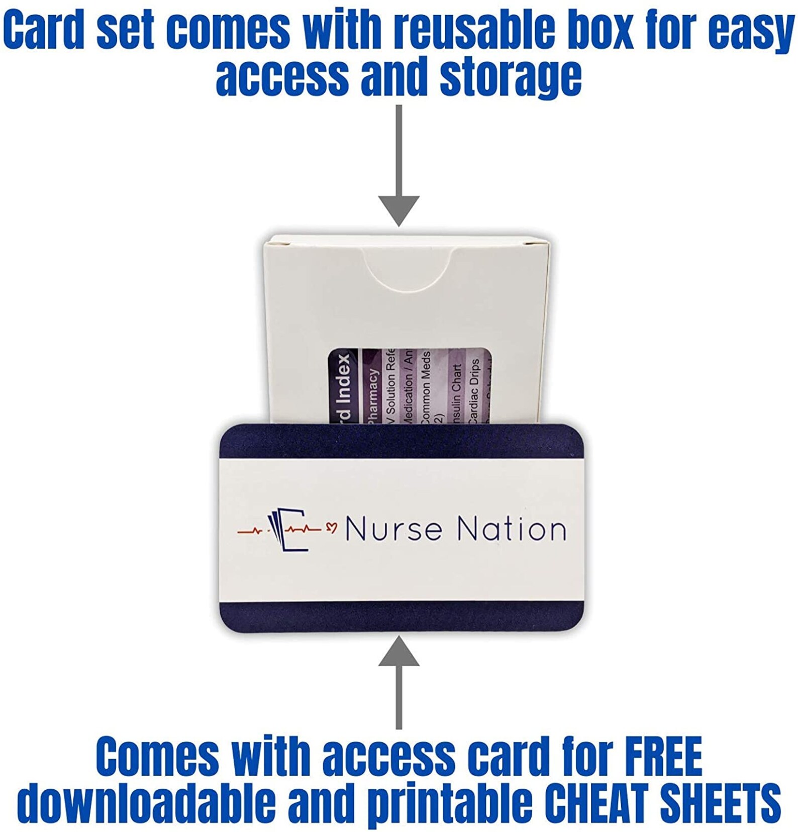 Nurse Nation 30 Vertical Badge Reference Cards Set Nursing, Lab Values ...