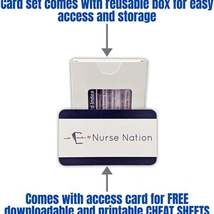 Nurse Nation 30 Vertical Badge Reference Cards Set - Nursing, Lab ...