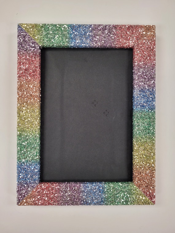 Rainbow Glitter 5x7 Photo Frame - Etsy