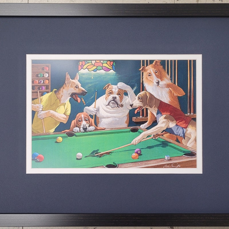Dogs Playing Pool - Etsy