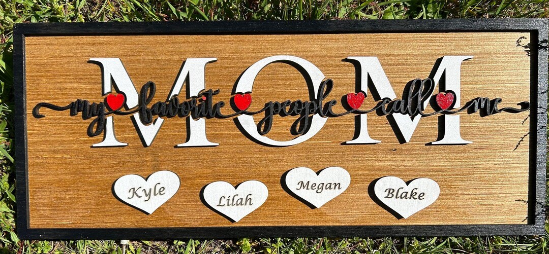 Mom Mothers Sign- Family, Children, Kids-mothers Day, Gift, Holiday ...