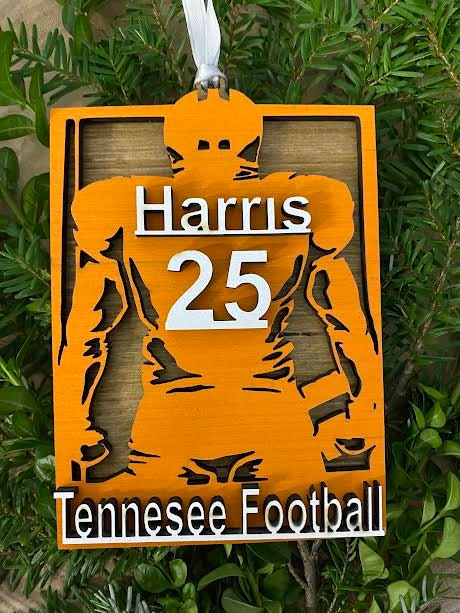 3D Cutom Cut Football Team Jersey Ornament - Etsy