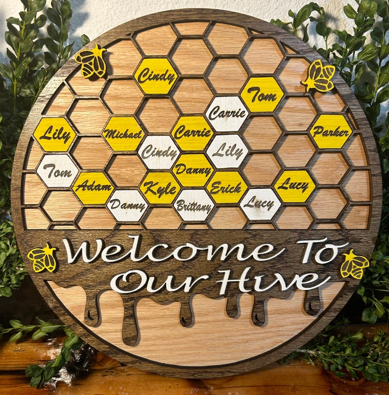 Bee Hive Family Tree Custom Family Keepsake, Gift - Etsy