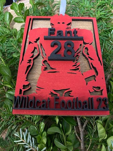 3D Cutom Cut Football Team Jersey Ornament - Etsy