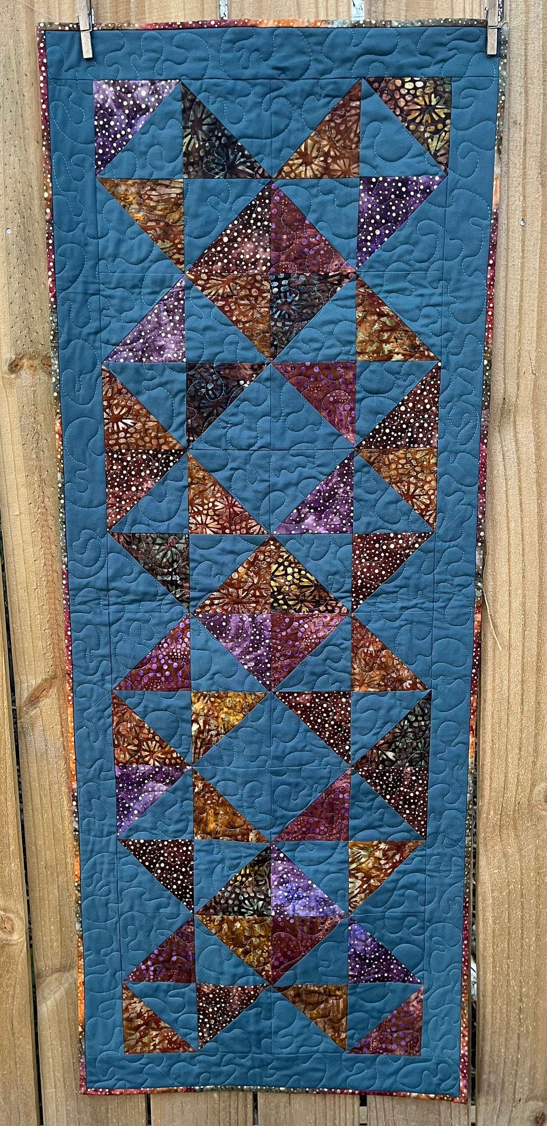 Large Quilted Table Runner - Etsy