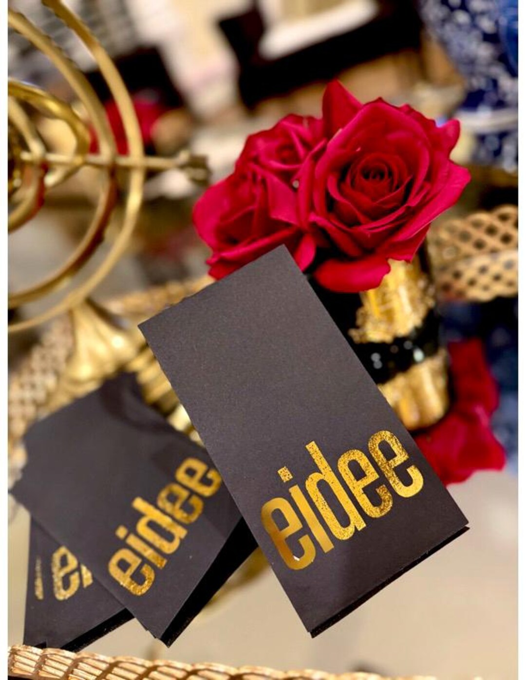 Eidee Envelopes - Black With Gold Foil - Etsy