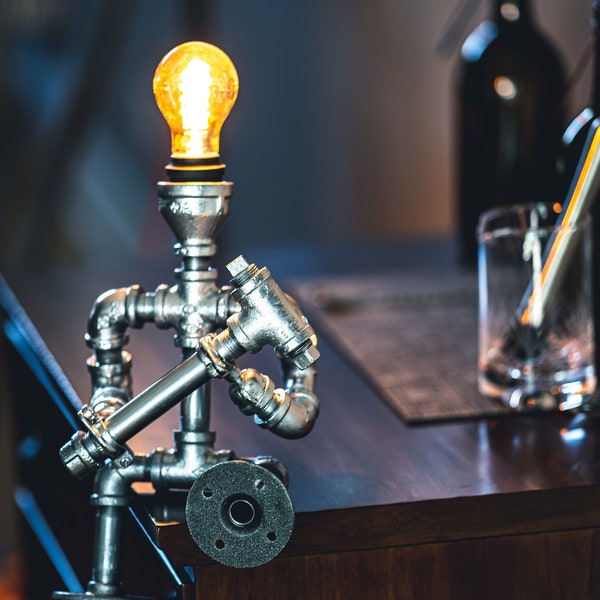 Robot Pipe Lamp - Etsy