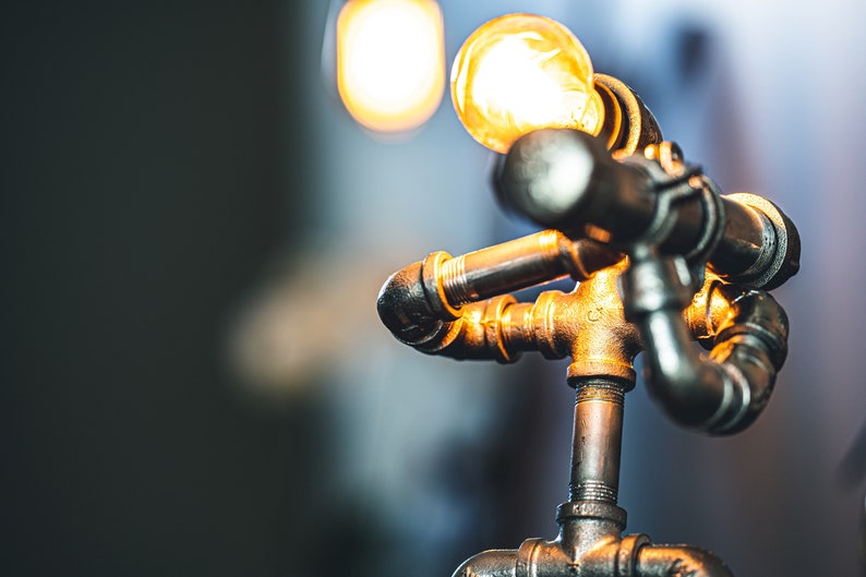 Industrial Pipe Lamp "rpg" Household Desktop Robot Light - Etsy