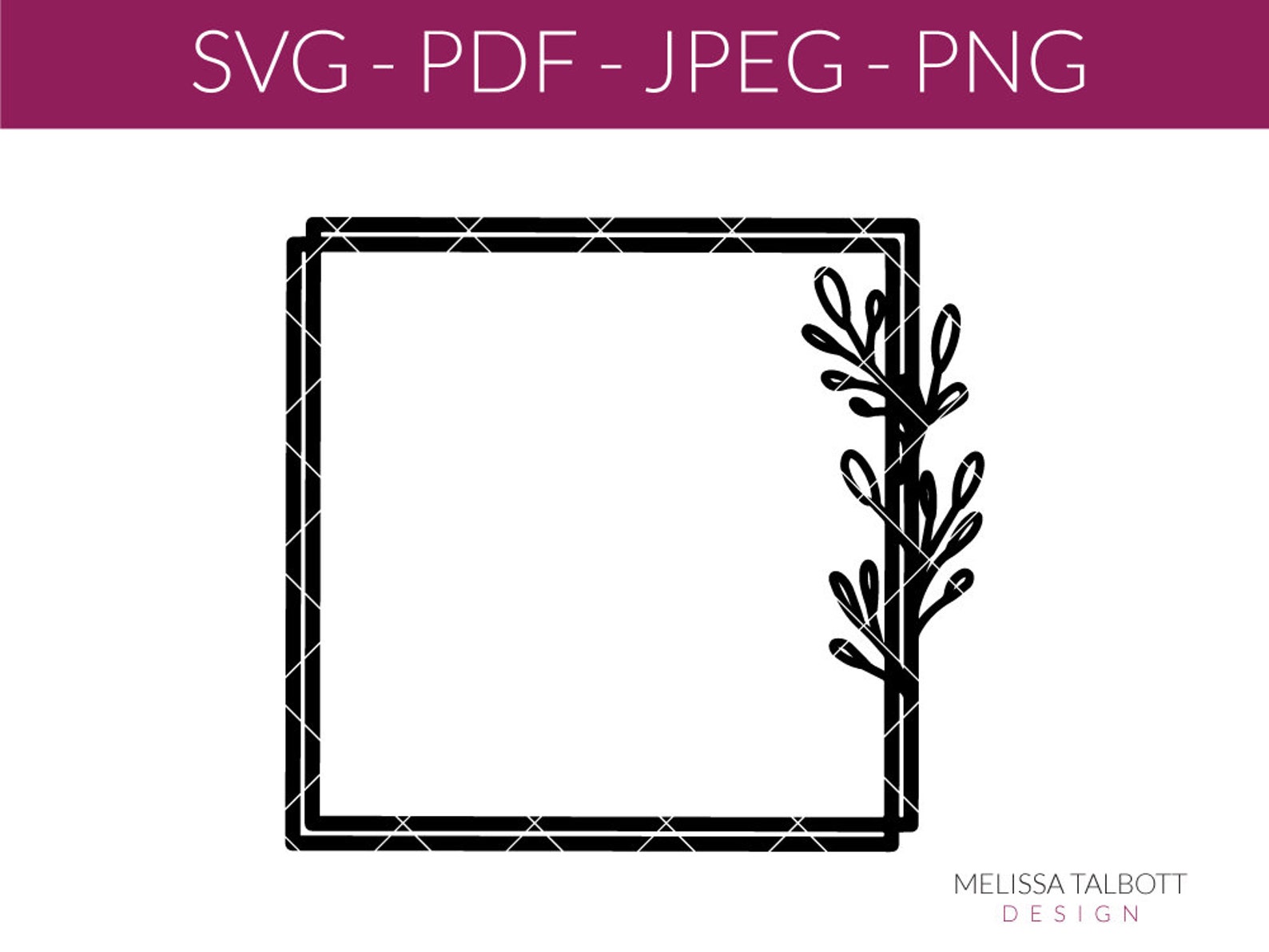 Double Square Border SVG Overlapping Squares Template Diy - Etsy