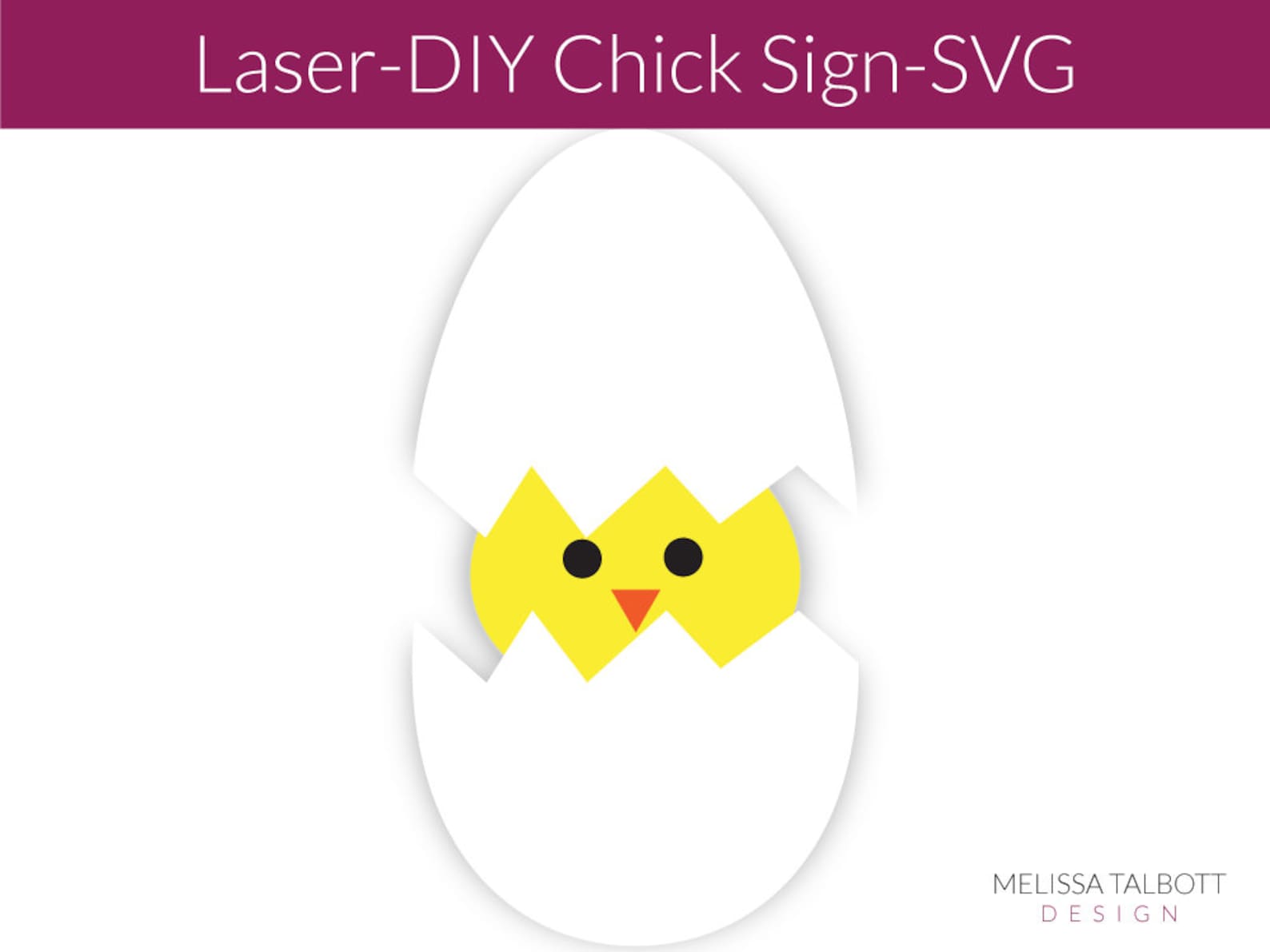 Chick SVG Cracked Egg Sign Laser Cut Files Baby Chicken Home - Etsy