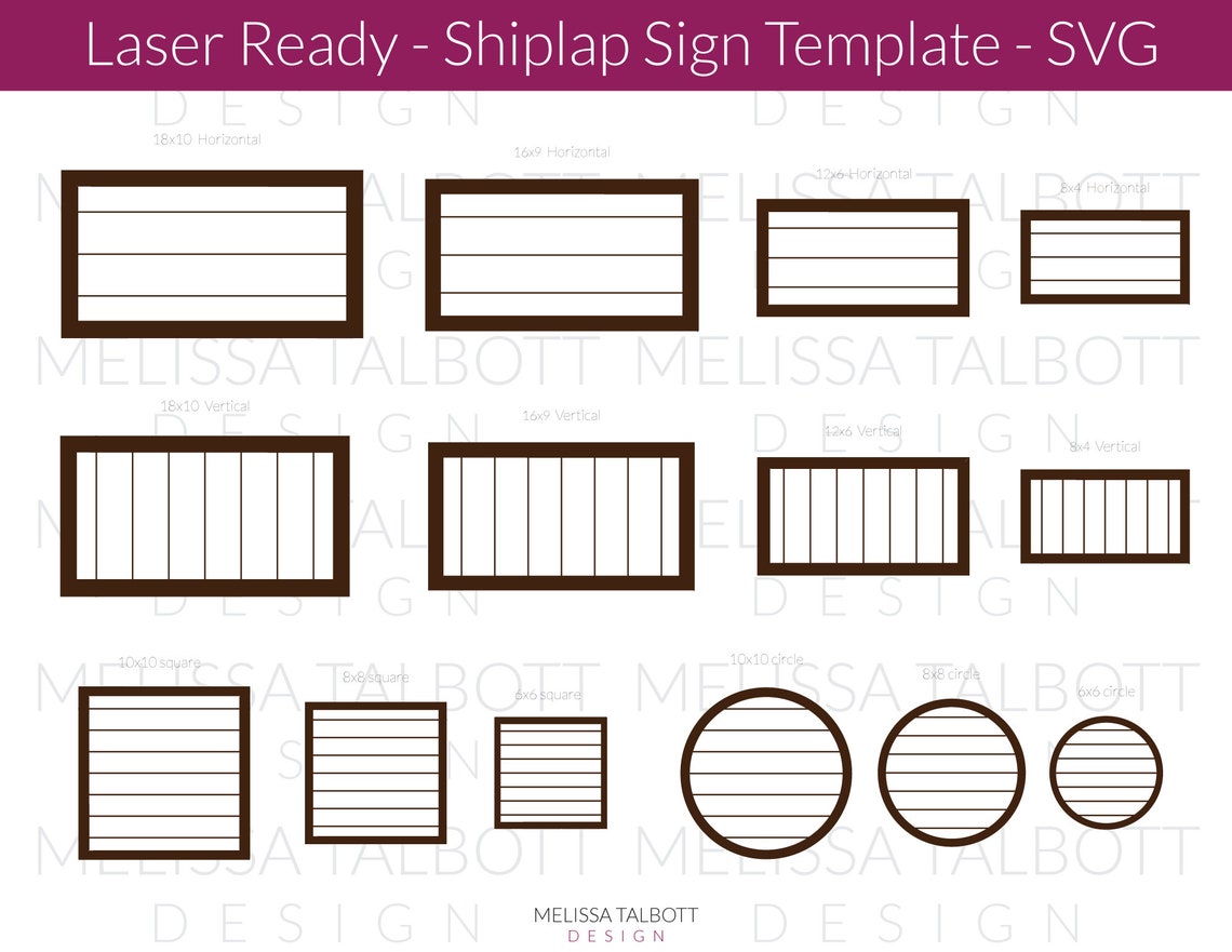 Shiplap Sign SVG Laser Farmhouse Sign Template DIY Laser Cut - Etsy