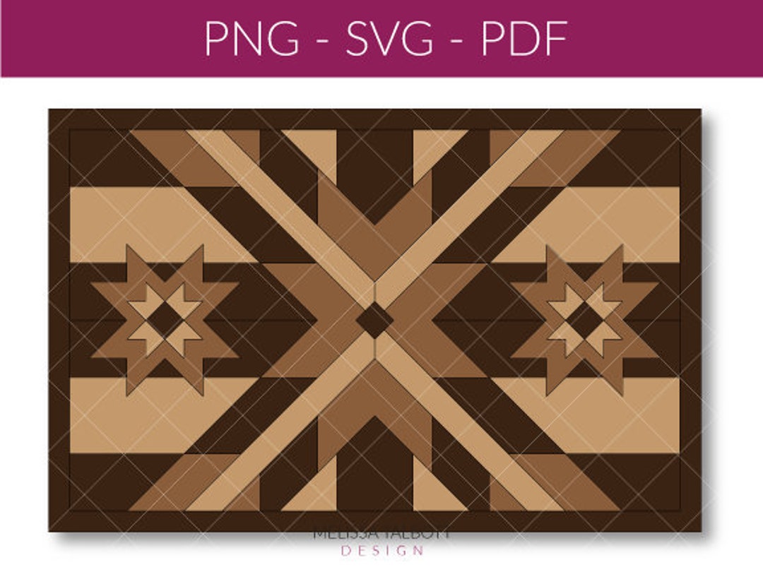 Wood Mosaic Sign SVG, Laser Farmhouse Sign Template, DIY Barn Quilt ...